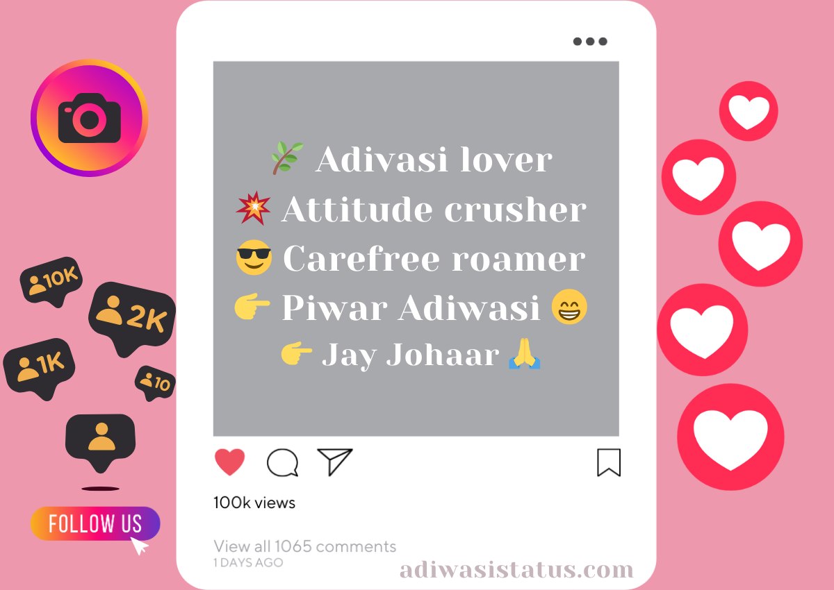 Instagram Bio For Adivasi Girls and Boys 2026 | आदिवासी Bio For Instagram In Hindi - Adiwasi Status